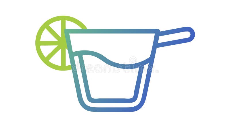 Measuring Jug or Pitcher with Lime Outline Drink Icon, Vector Design ...