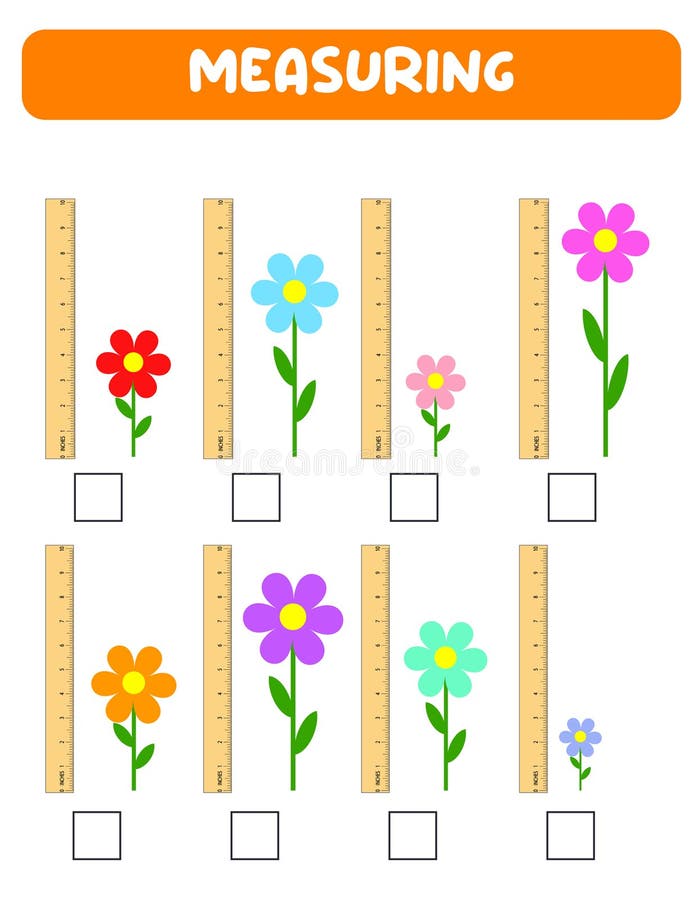 Length Measuring Children Stock Illustrations – 303 Length Measuring ...