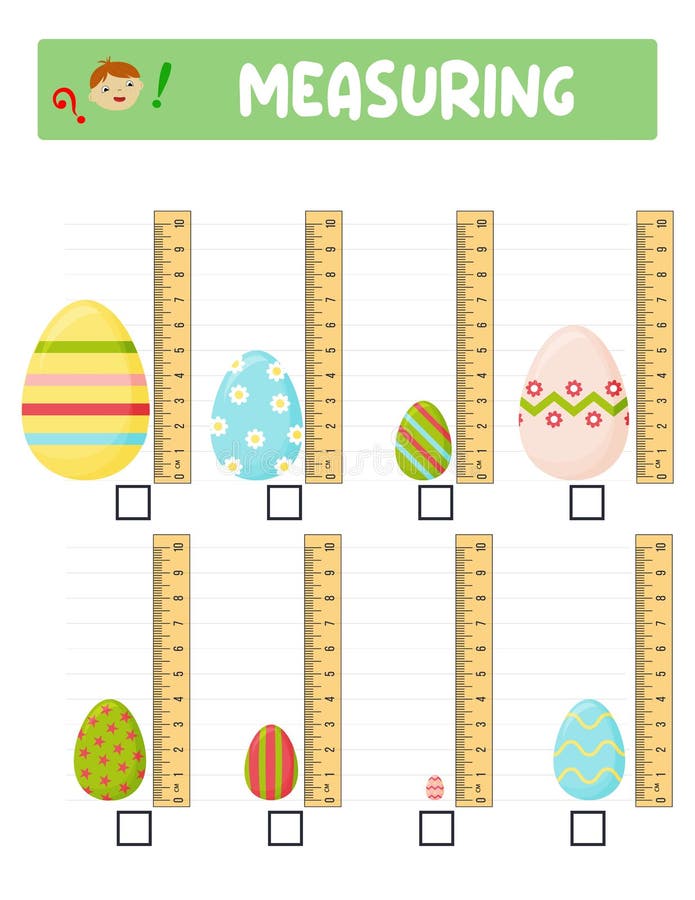 Measuring Length with Ruler. Education Developing Worksheet. Game for ...
