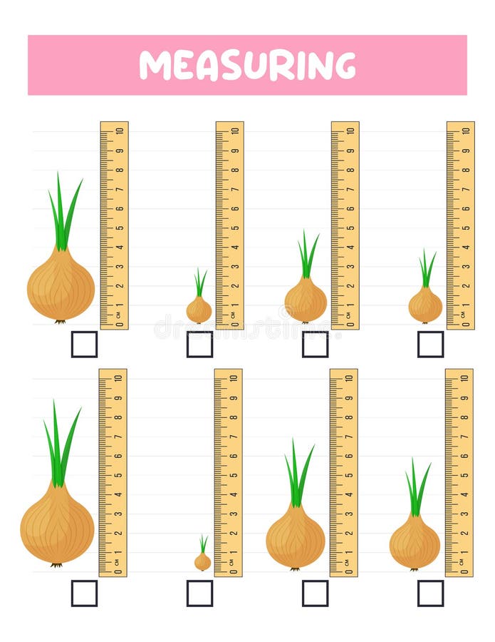 Measuring Length with Ruler. Education Developing Worksheet. Game for ...