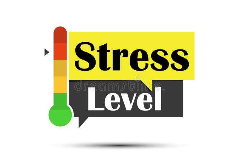 Measuring the Level of Stress in People. Nice Speech Bubble with an ...