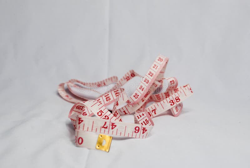 Measuring Lint with Red Numbers Stock Image - Image of adhesive, handle ...