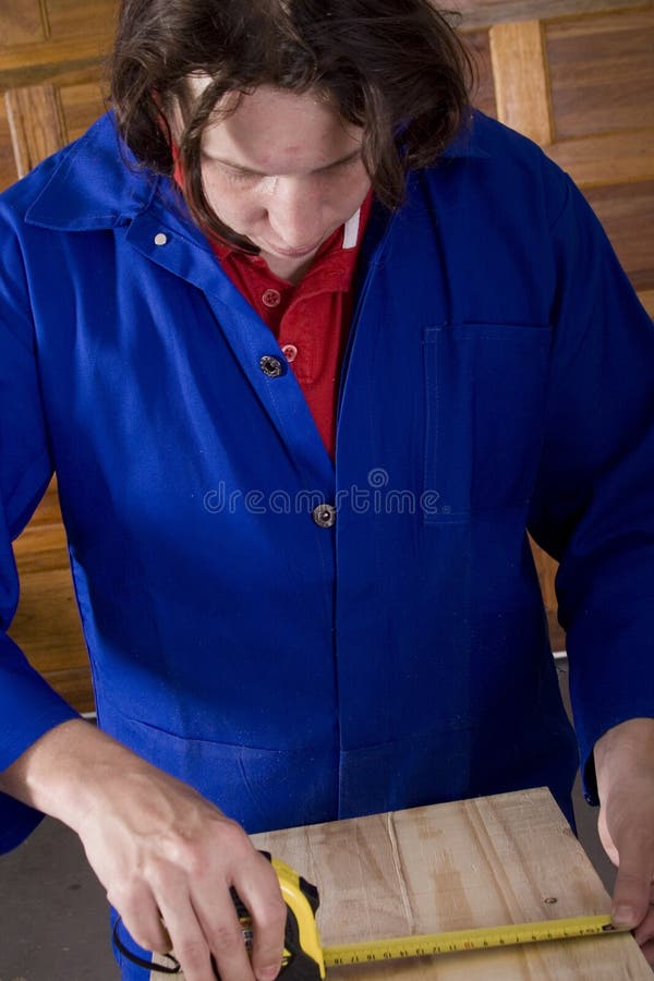 Measuring man stock image. Image of tool, workshop, handyman - 2350783