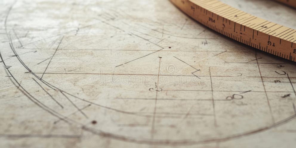 Measuring and Mark Blueprint with Scale Ruler, Architect Concept ...