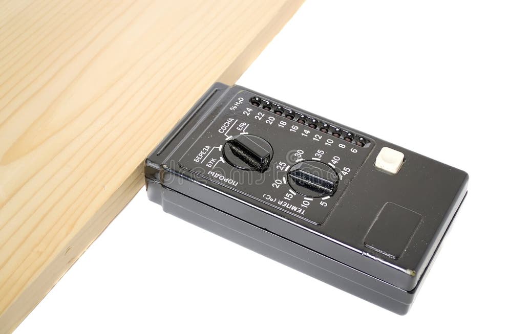 Measuring the Moisture Content of Wood Stock Photo - Image of tool ...