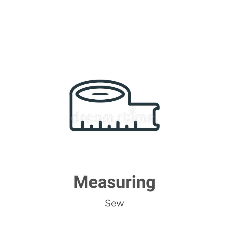 Measuring Outline Vector Icon. Thin Line Black Measuring Icon, Flat ...