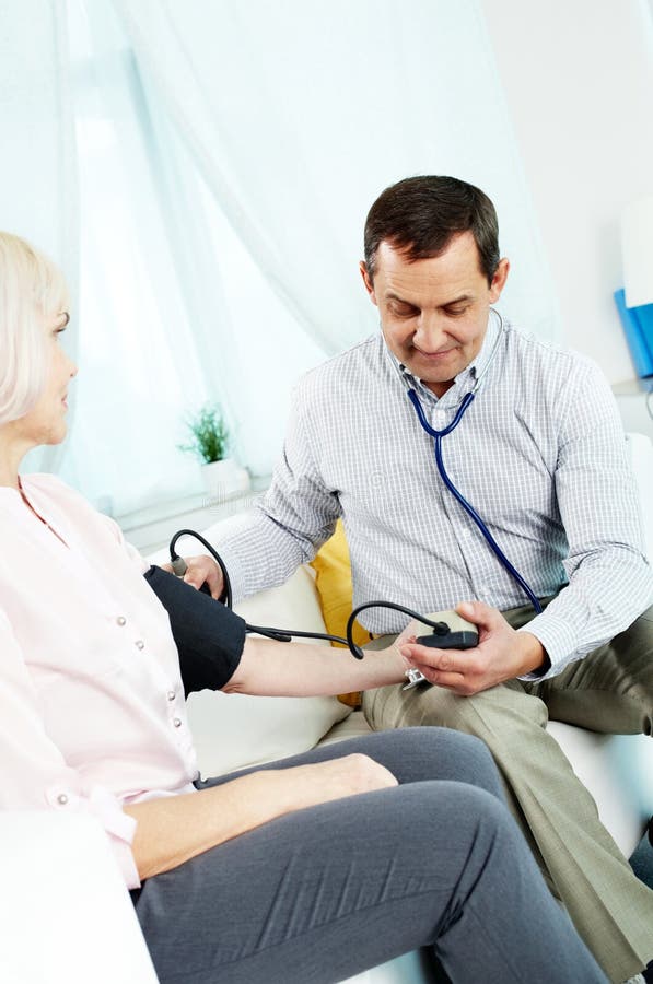 Measuring pressure stock image. Image of female, measuring - 29514415