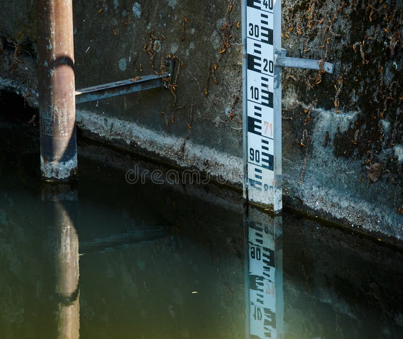Measuring Rod for Determining the Water Level at the Weir of a River ... Measuring Rod for Determining the Water Level at the Weir of a River ...