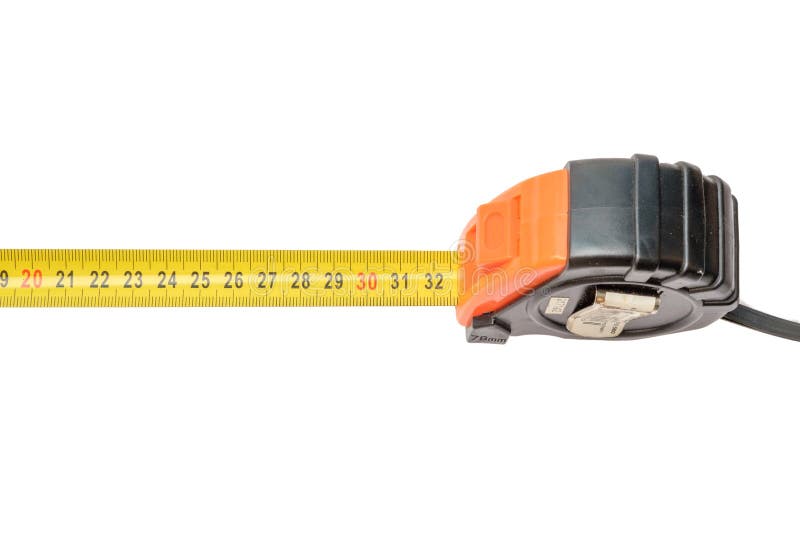 Measuring Roulette Isolated on White Stock Photo - Image of meter ...
