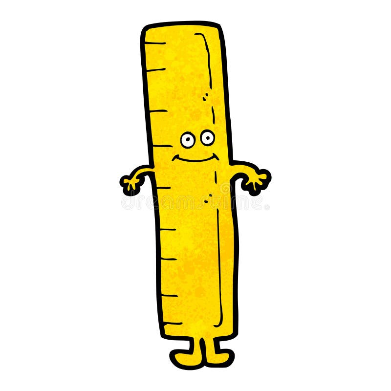 Measuring Ruler Cartoon Character Stock Illustration - Illustration of ...
