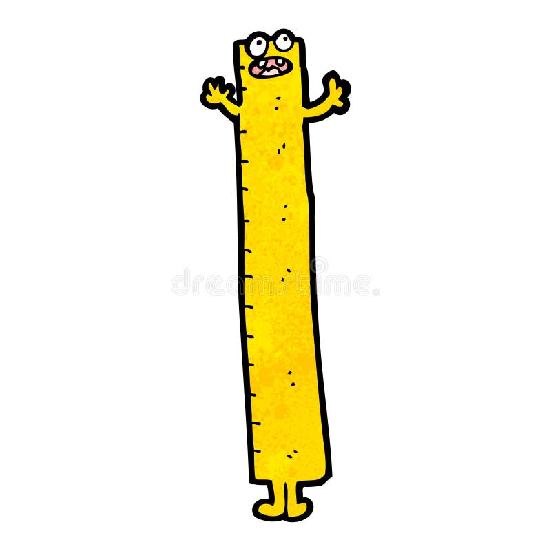 Measuring Ruler Cartoon Character Stock Illustration - Illustration of ...