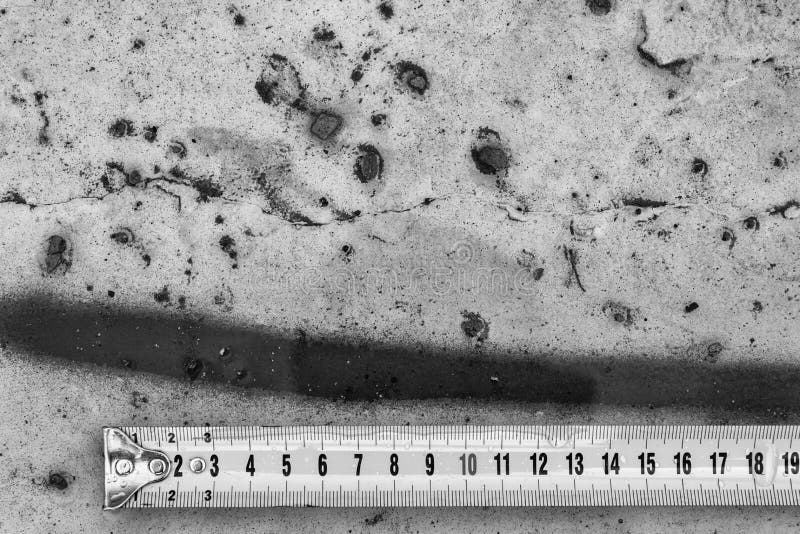 Measuring Ruler on a Concrete Wall Texture Stock Image - Image of ...