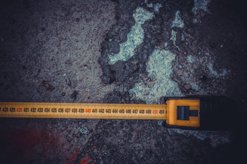 Measuring Ruler on a Concrete Wall Texture Stock Photo - Image of ...