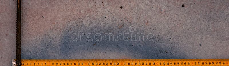 Measuring Ruler on a Concrete Wall Texture Stock Image - Image of space ...
