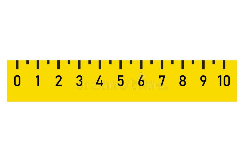 Measuring Ruler Icon. Yellow Scale Tool. Numbered Centimeter Strip ...