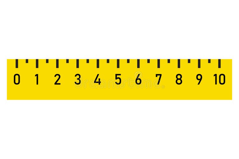 Measuring Ruler Icon. Yellow Scale Tool. Numbered Centimeter Strip ...