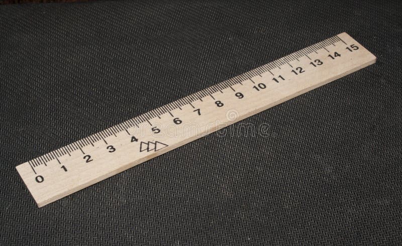 Measuring Ruler Isolated on Black Background Stock Photo - Image of ...