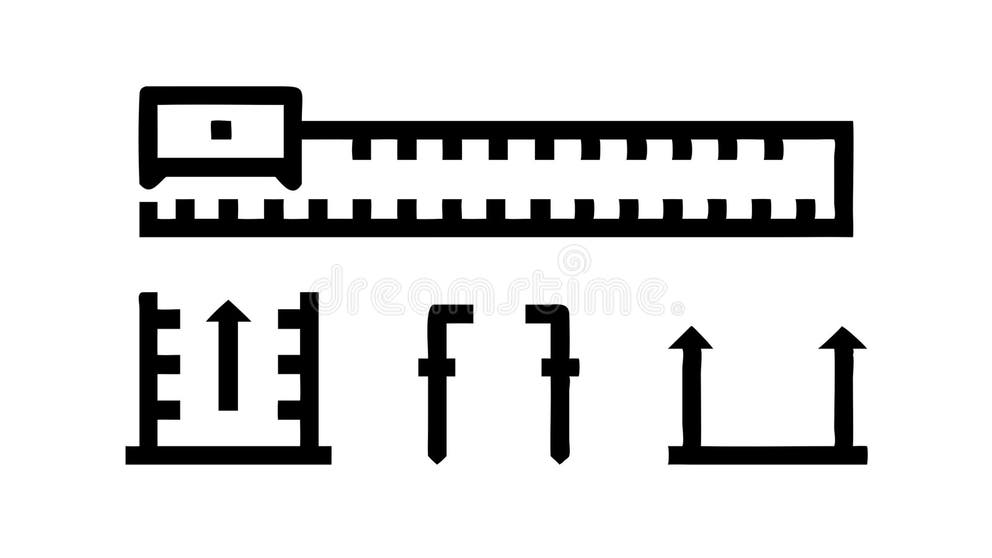 Measuring Ruler and Scale Vector Icons for Construction, Vector Design ...