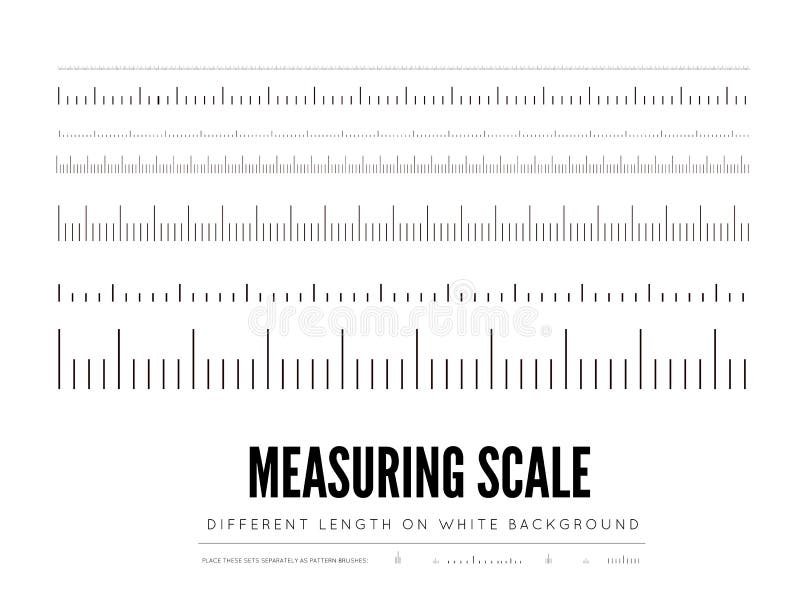 Measuring Rulers of Different Scale, Length and Shape. Vector Elements ...