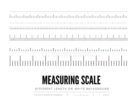 Measuring Rulers of Different Scale, Length and Shape. Vector Elements ...