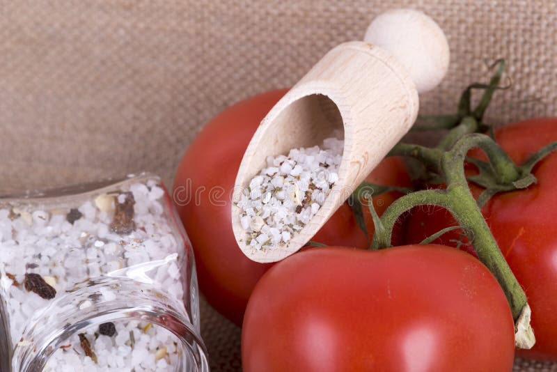 Measuring salt herbal stock image. Image of teaspoon - 70375759