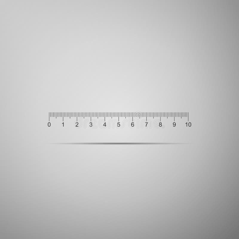 Measuring Scale, Markup for Rulers Icon Isolated on Grey Background ...