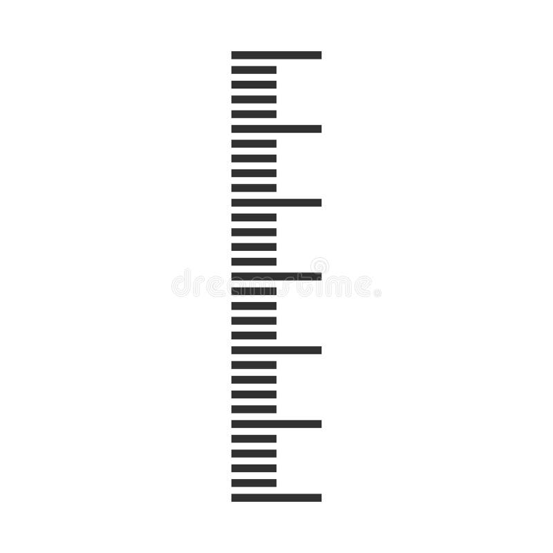 Measuring Scale, Markup for Rulers in Vertical Position. Vector ...