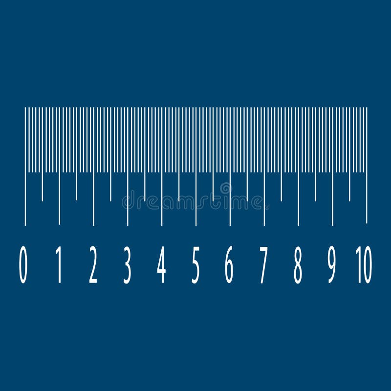 Measuring Scale with Numbers Stock Vector - Illustration of black ...