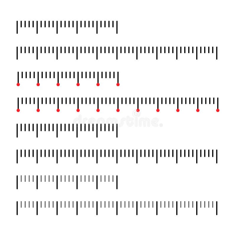 Measuring Scale Set Meter Symbol. Vector Icon Isloated on White ...