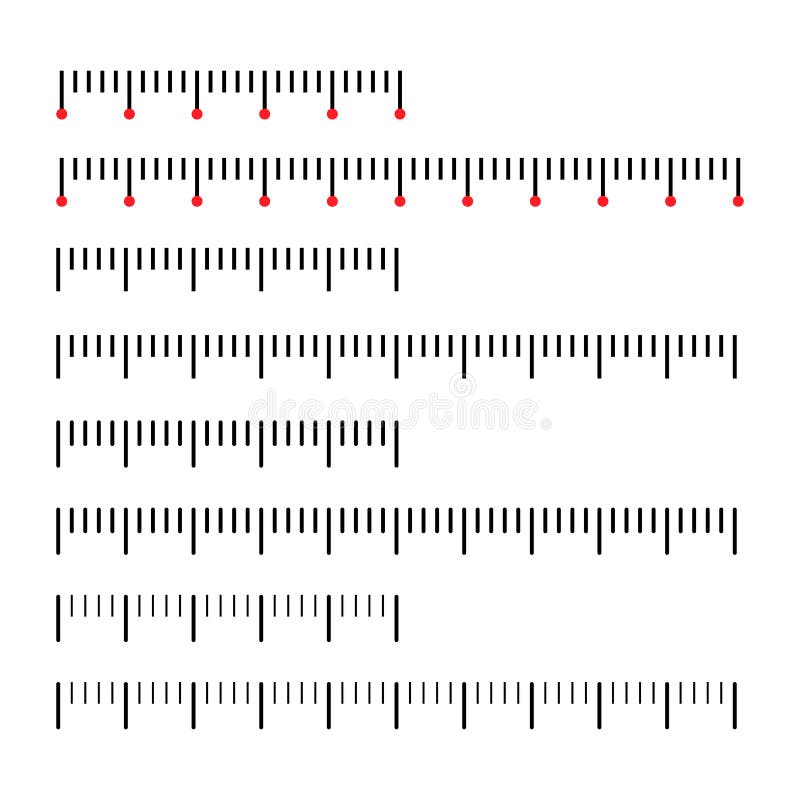 Measuring Scale Set Meter Symbol. Vector Icon Isloated on White ...
