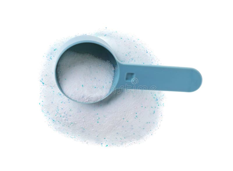 Measuring Spoon with Powder Isolated on White Stock Image - Image of ...