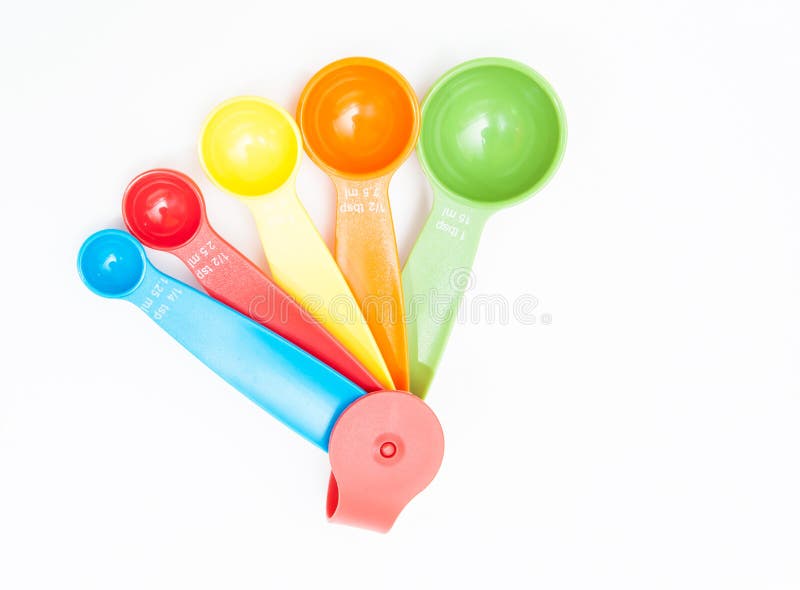 Colored measuring cups stock image. Image of measure - 27360407