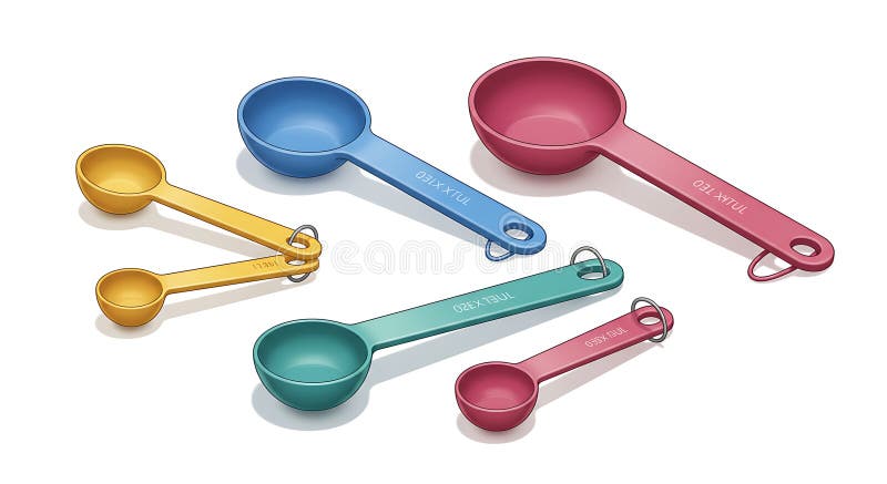 Colorful Measuring Spoons stock photo. Image of kitchen - 377353990