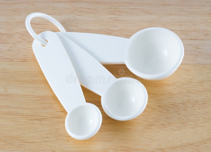 Set of Red Measuring Spoons; Cooking Stock Photo - Image of tablespoon ...