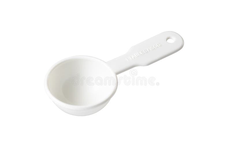 White Measuring Spoons Isolated on a while Background Stock Image ...