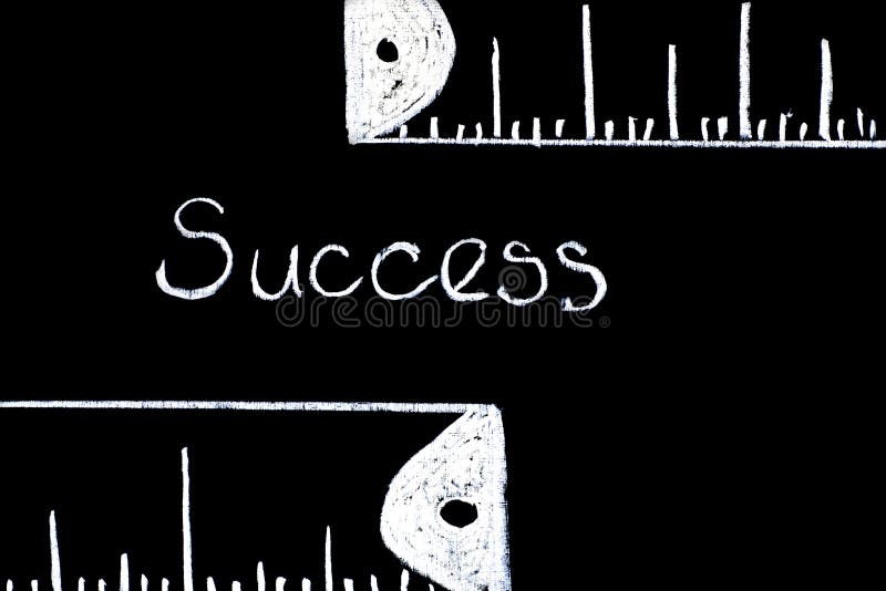 Measuring Success. stock image. Image of metaphor, chalk - 68643999