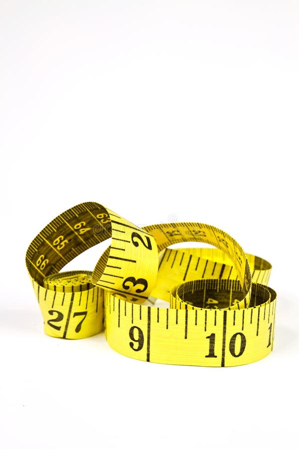 Measuring Tape with Applications in Tailoring in Yellow and Black Stock ...
