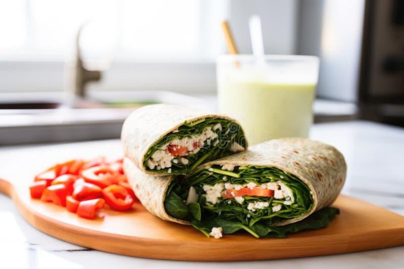 Measuring Tape Around a Serving of Healthy Wrap Stock Photo - Image of ...