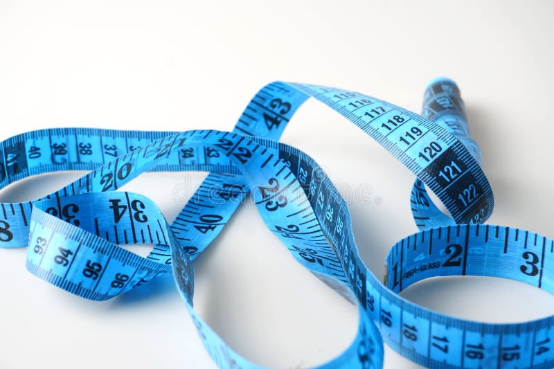 A Blue Measuring Tape on a Transparent Background in the Form of a ...