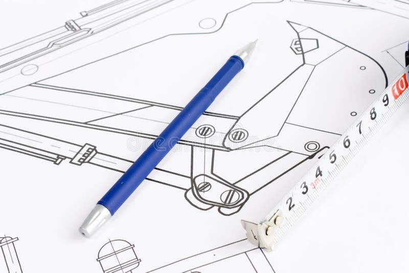 Measuring Tape and Blue Pen Stock Image - Image of improvement, notes ...