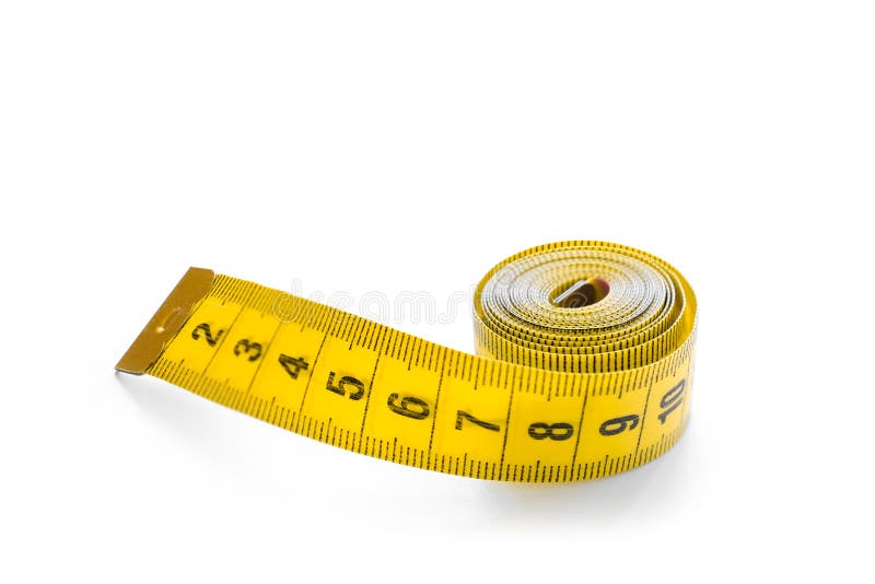 Measuring Tape or Centimeter Isolated on White, Close-up Stock Photo ...