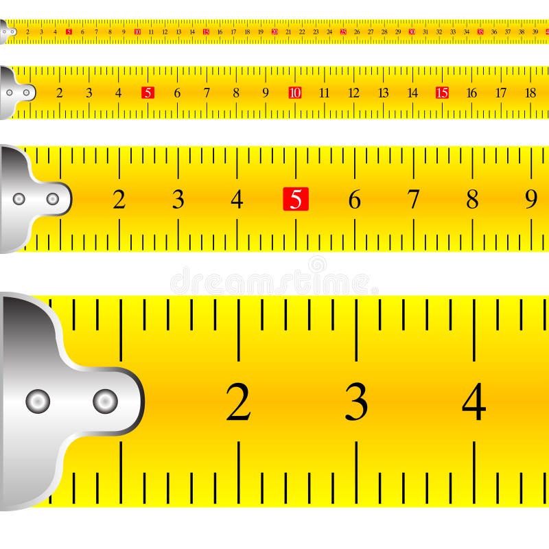 Centimeter Inch and Metric Rulers. Centimeters and Inches Measuring ...
