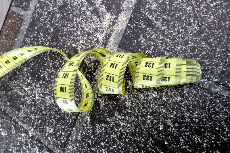 Measuring Tape on the Ground Stock Image - Image of frame, tape: 180776767