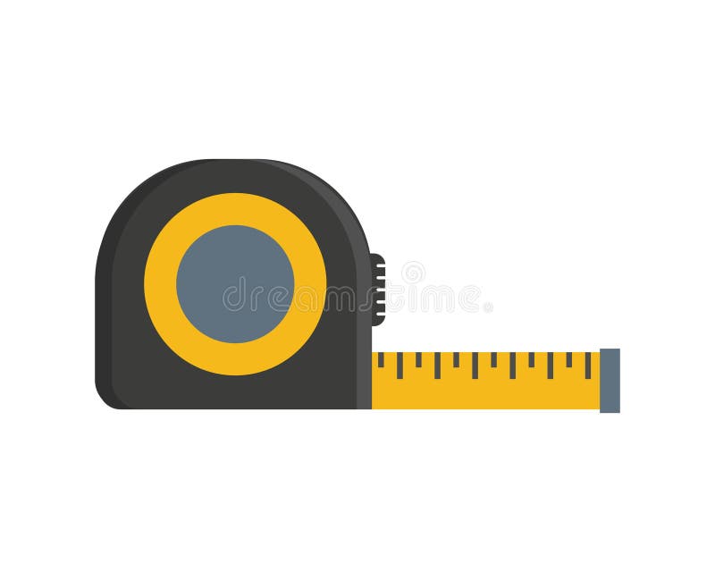 Measuring Tape Icon in Flat Style. Measure Equipment Vector ...