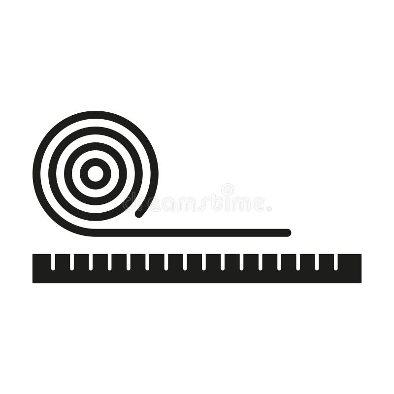 Measuring Tape Icon. Ruler Symbol. Simple Measurement Tool. Vector ...