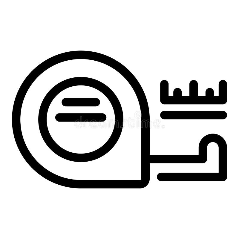 Measuring Tape Icon Showing Measuring Length and Width Stock ...