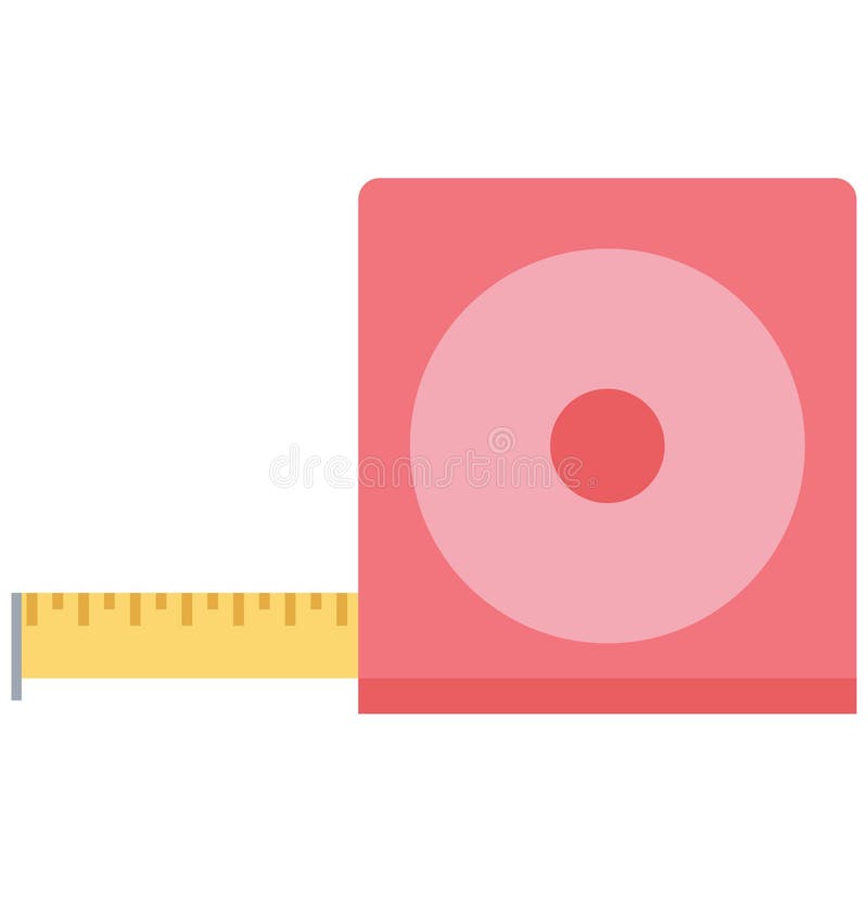 Measuring Tape Isolated Vector Icon for Construction Stock Vector ...