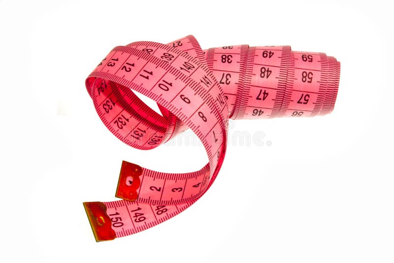 Measuring Tape Isolated on White Background Stock Image - Image of ...