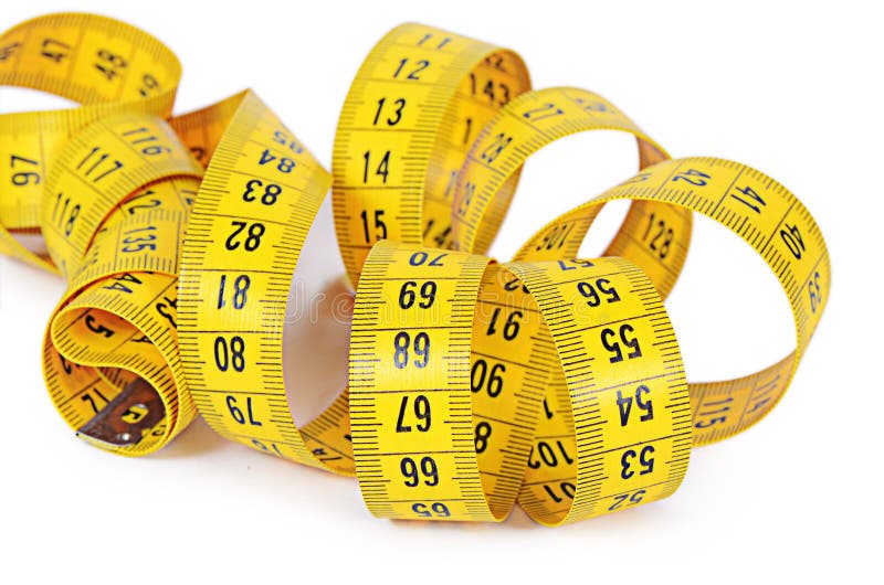 Measuring Tape Isolated on White Background Stock Photo - Image of ...