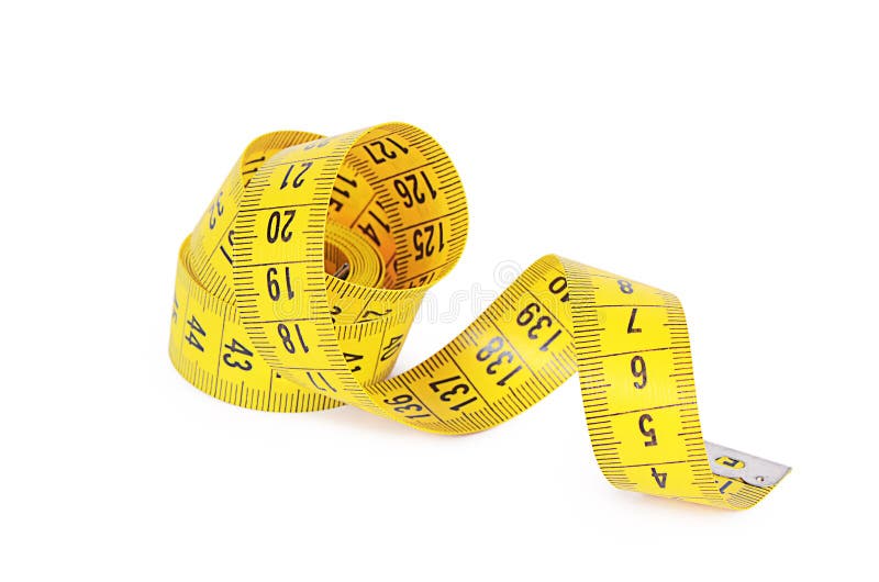 Measuring Tape Isolated on White Background Stock Image - Image of line ...